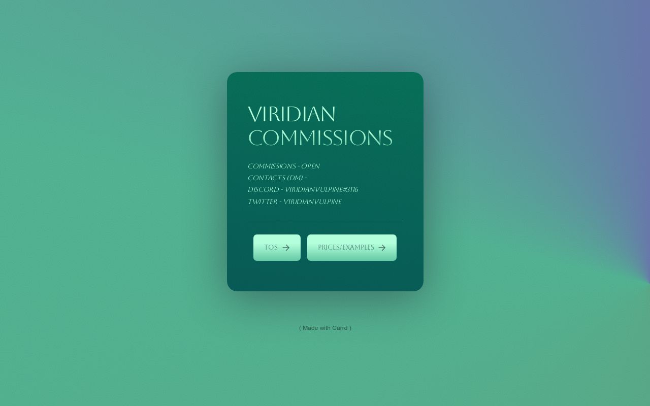 Viridian commissions